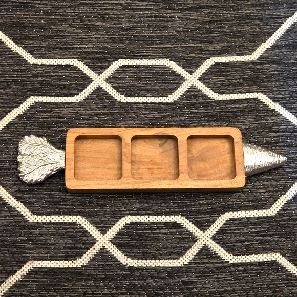Hand Crafted | Dining | Handmade Wood Meta Divided 3 Sections Serving ...